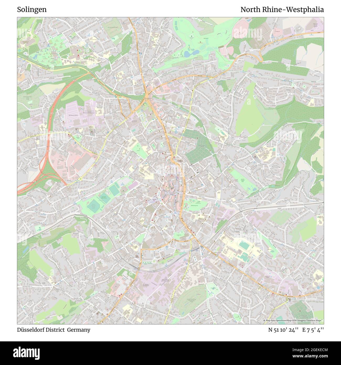 Solingen map hi-res stock photography and images - Alamy