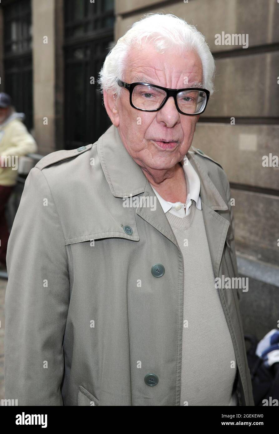 London. UK. Barry Cryer at the BBC Radio 2 office's at Western House ...
