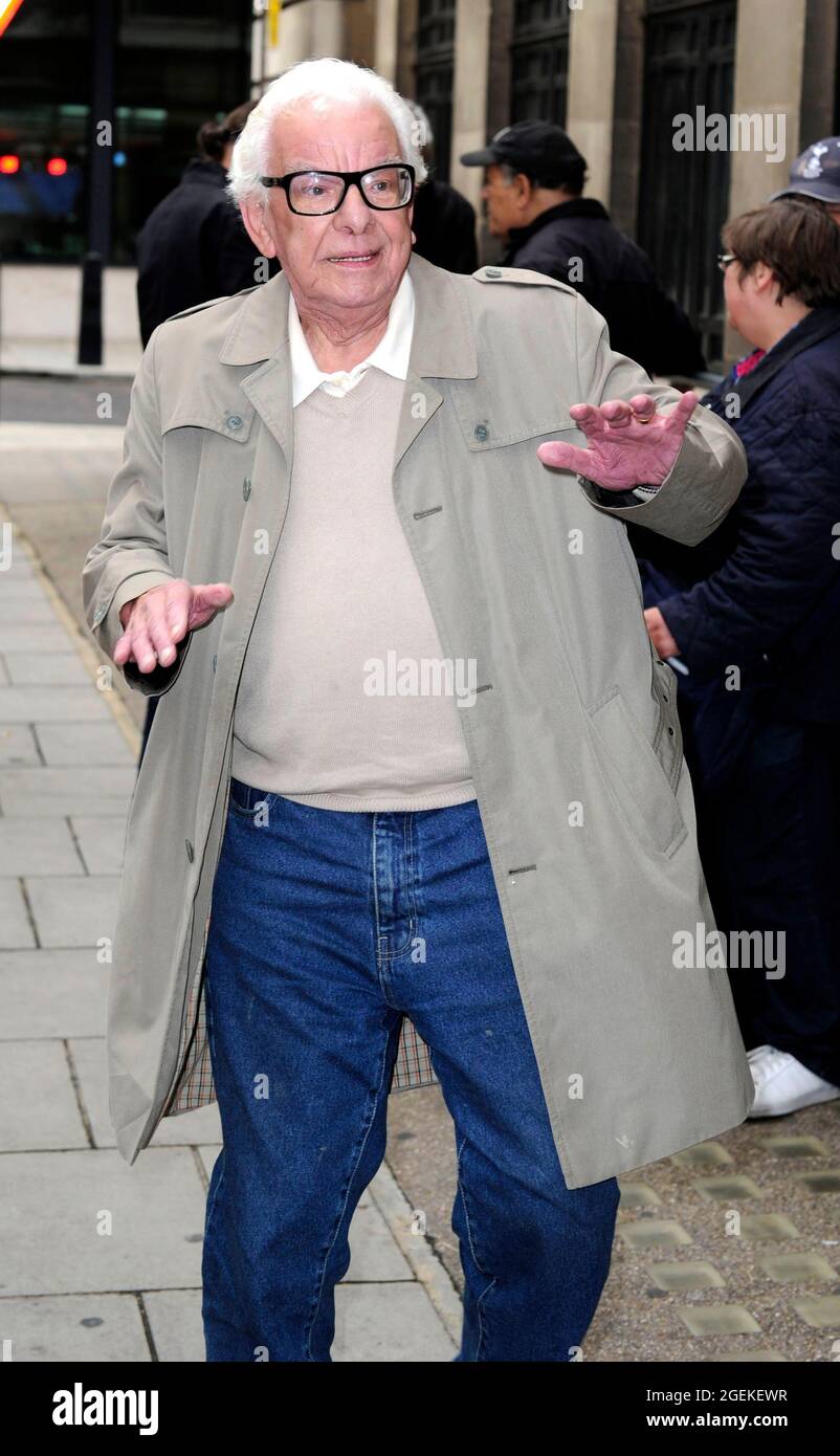 London. UK. Barry Cryer at the BBC Radio 2 office's at Western House ...