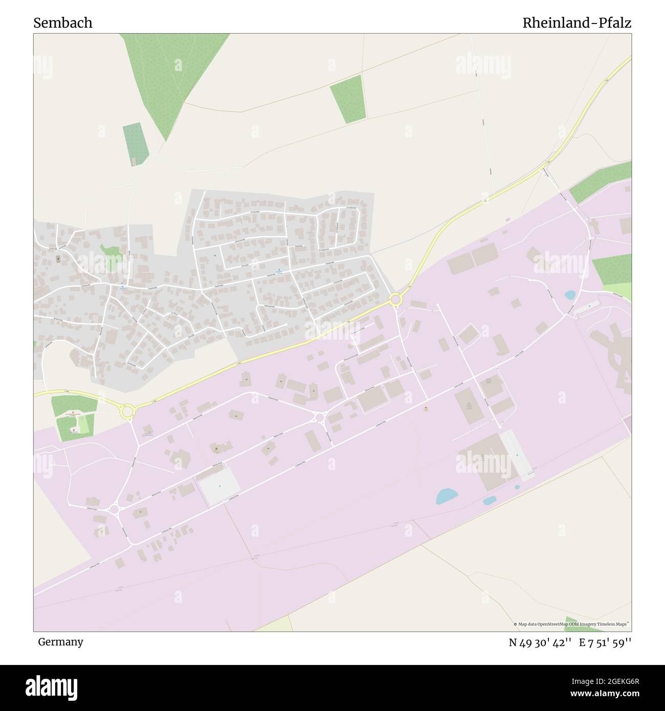 Sembach, Germany, Rheinland-Pfalz, N 49 30' 42'', E 7 51' 59'', map ...