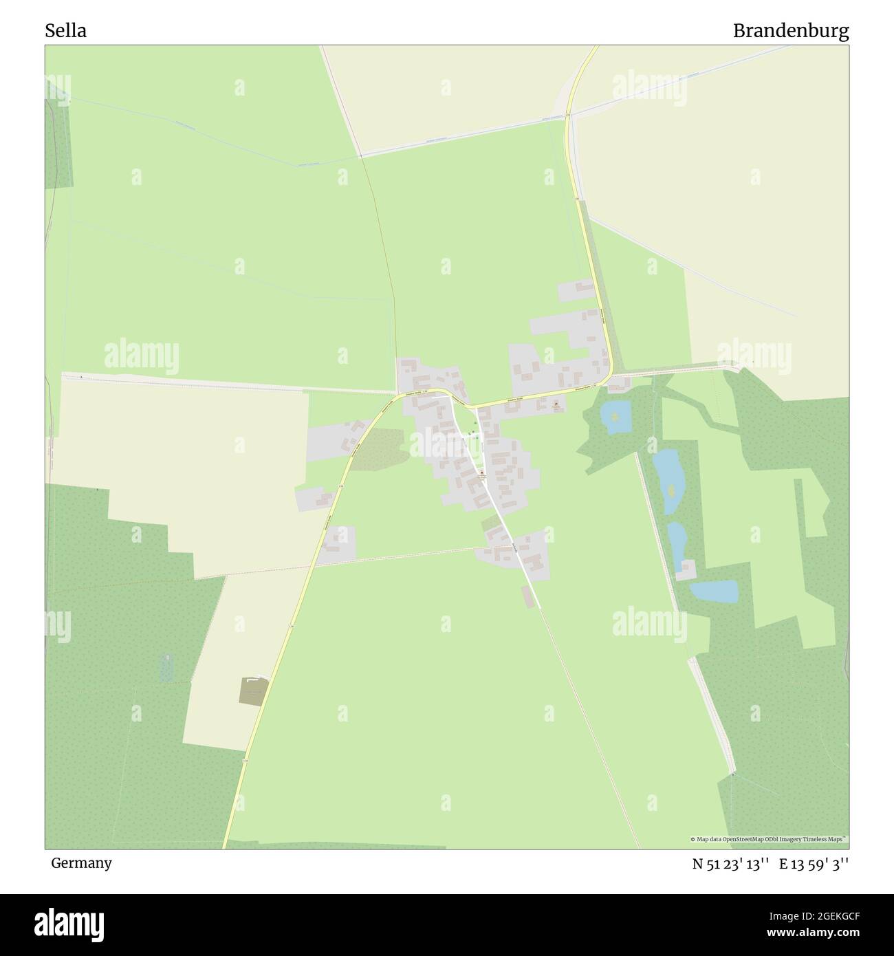 Sella, Germany, Brandenburg, N 51 23' 13'', E 13 59' 3'', map, Timeless ...