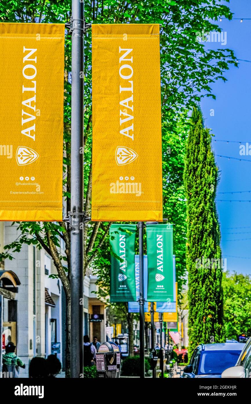 Banners Over Avalon Stock Photo - Alamy