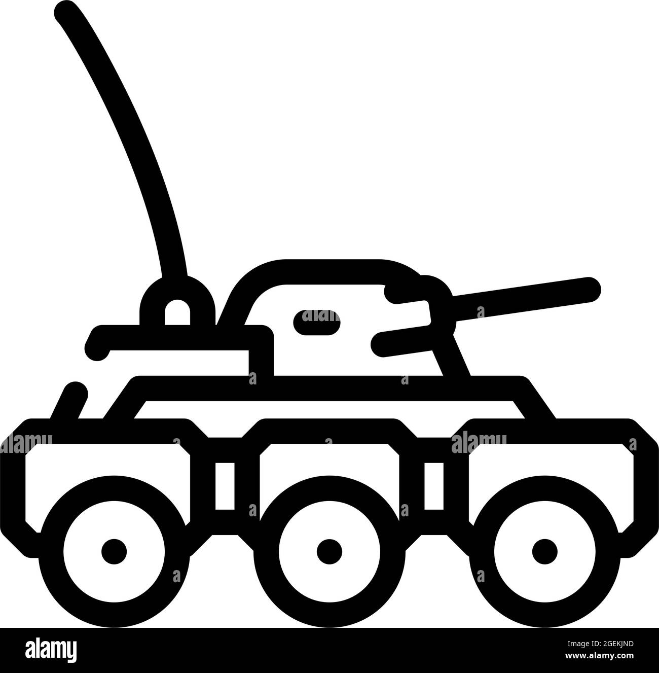 military robot line icon vector illustration Stock Vector Image & Art ...