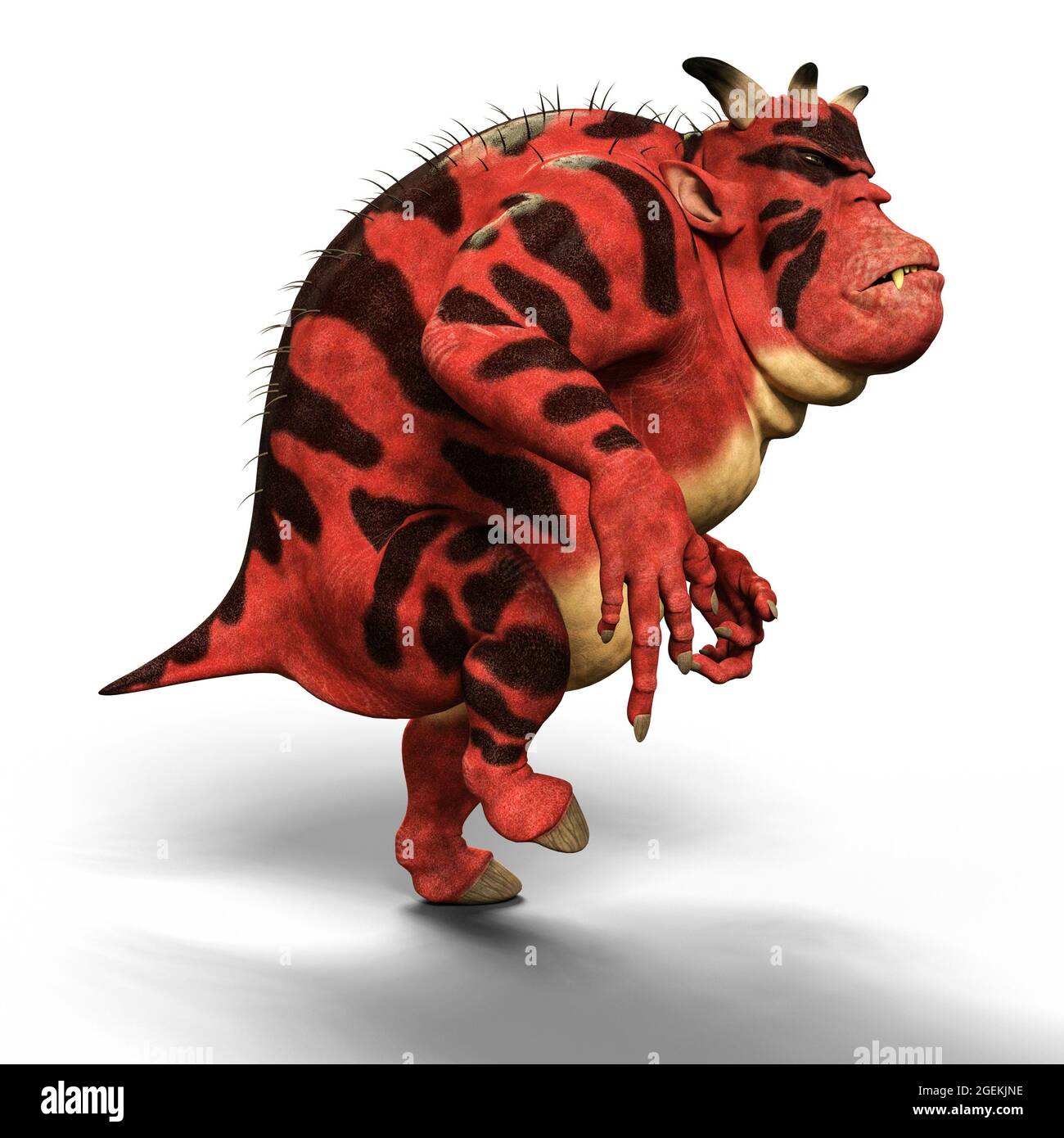 3D-illustration of a cartoon devil. isolated rendering object Stock ...