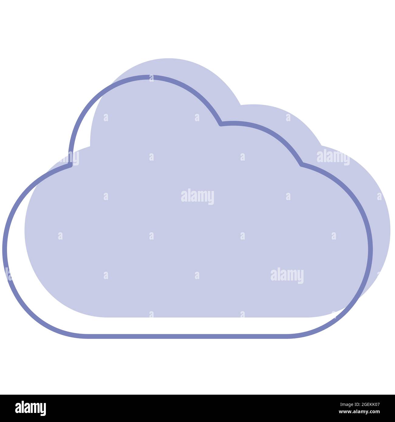 Icon Vector of Cloud - Two Tone Style - simple illustration. Editable ...