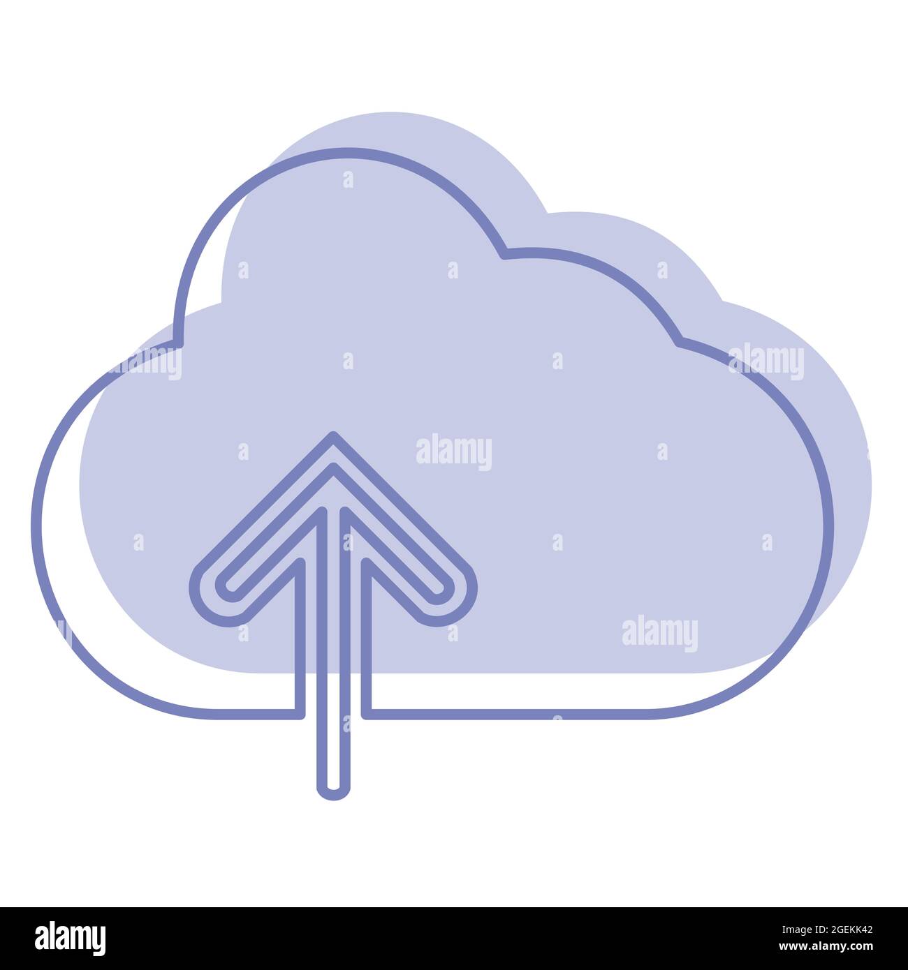 Icon Vector of Cloud with upward arrow Version 2 - Two Tone Style ...
