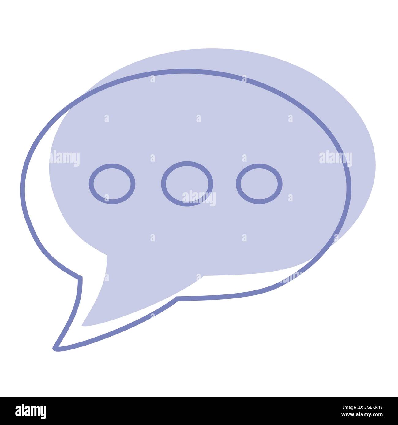 Icon Vector of Message Bubble with dots - Two Tone Style - simple ...