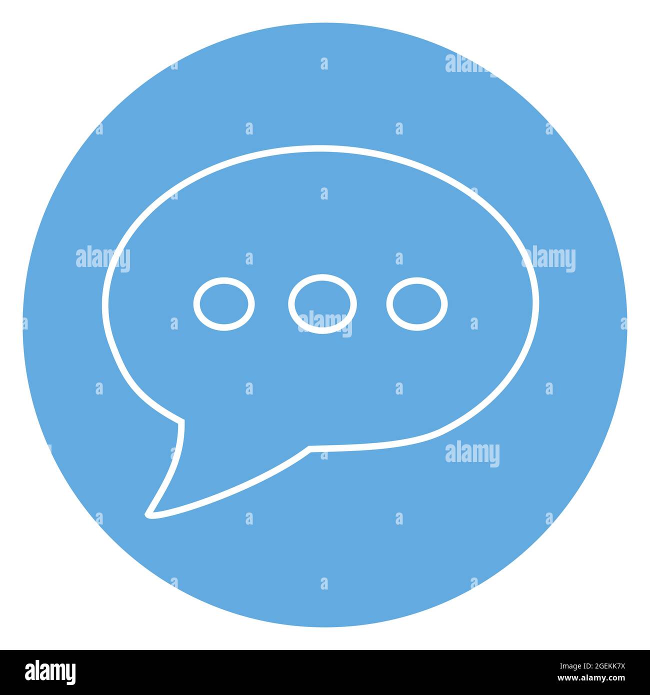 Icon Vector of Message Bubble with dots - Blue Eyes Style - simple ...