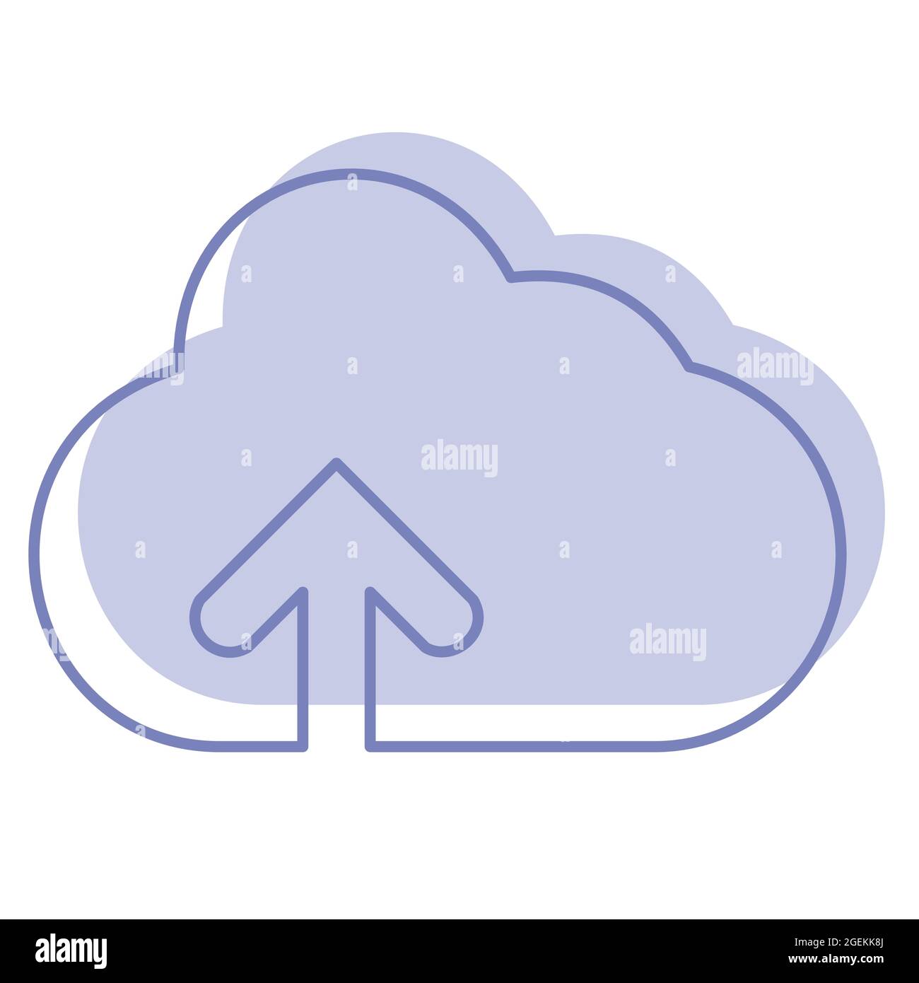 Icon Vector of Cloud with upward arrow - Two Tone Style - simple ...