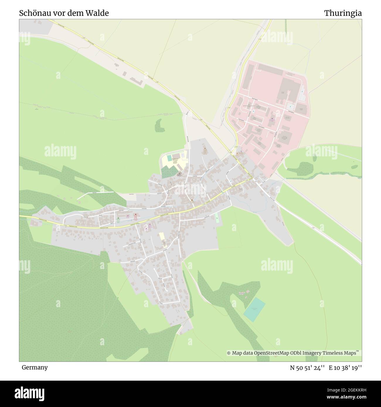 Schönau vor dem Walde, Germany, Thuringia, N 50 51' 24'', E 10 38' 19 ...