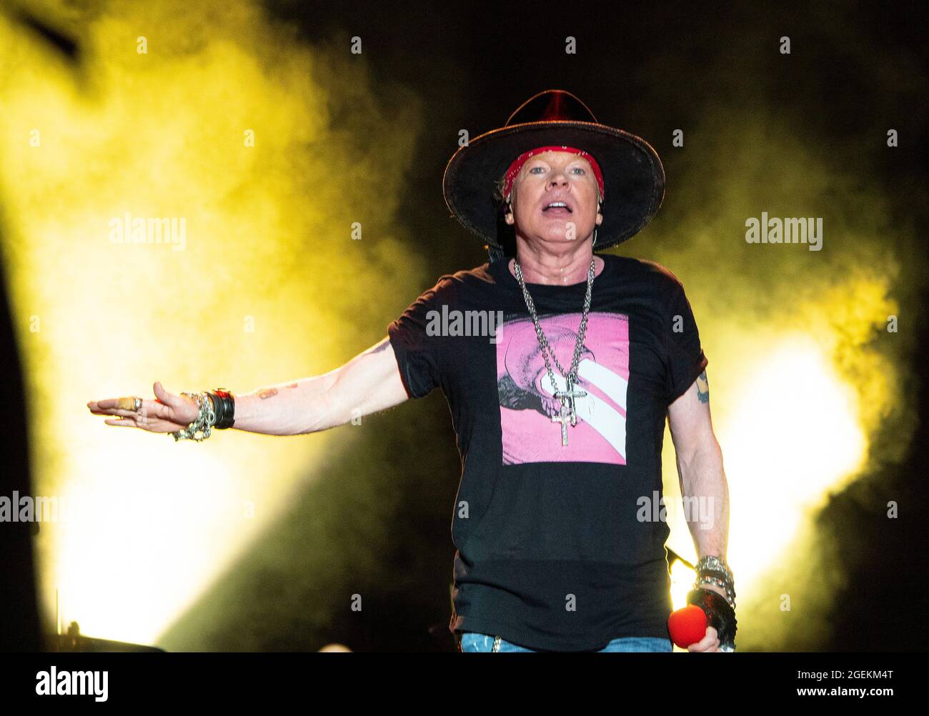 August 19, 2021, Los Angeles, California, USA: Singer Axl Rose of the ...
