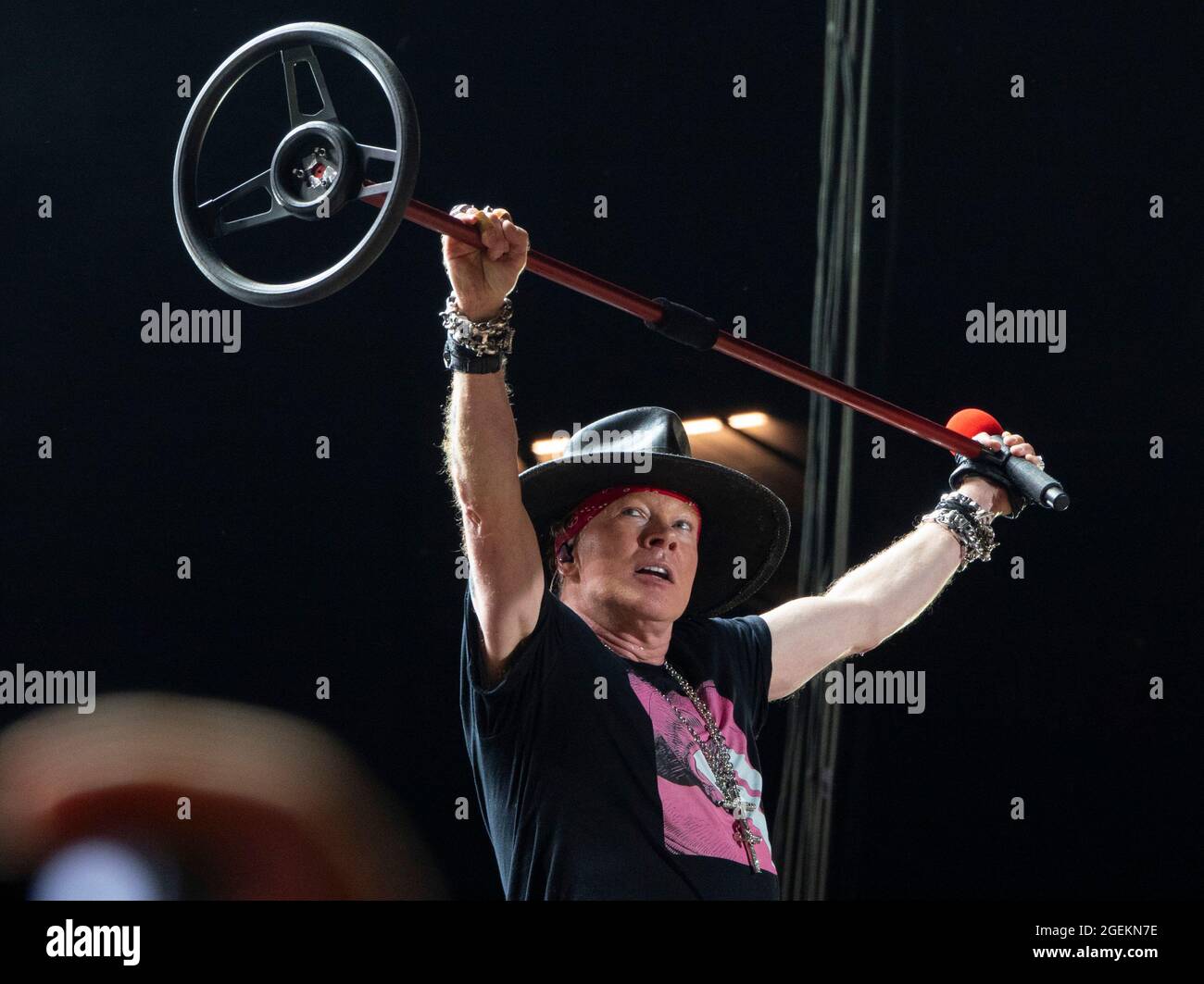 August 19, 2021, Los Angeles, California, USA: Singer Axl Rose of the ...