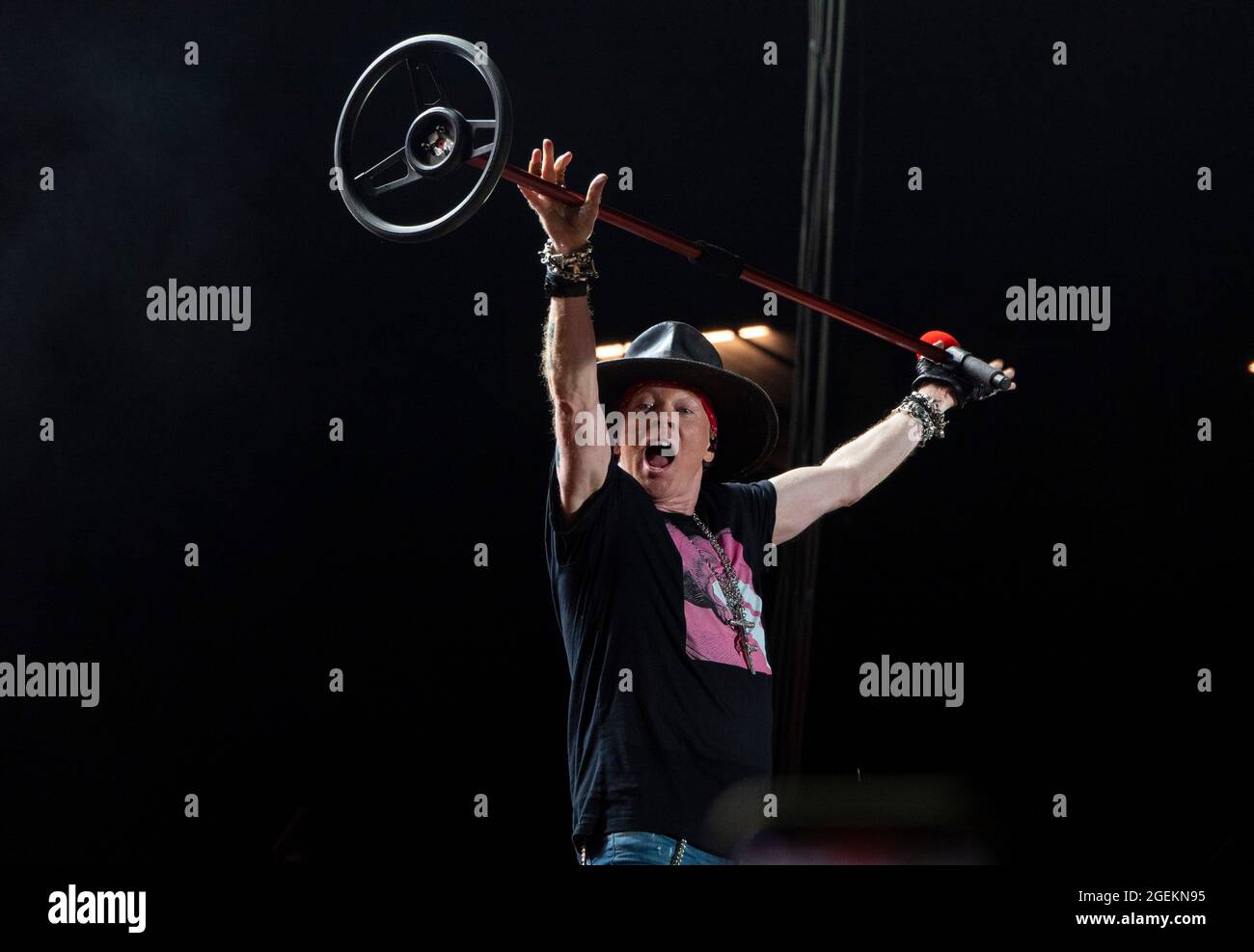 August 19, 2021, Los Angeles, California, USA: Singer Axl Rose of the ...