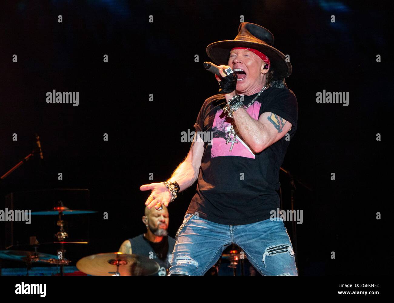 August 19, 2021, Los Angeles, California, USA: Singer Axl Rose of the ...