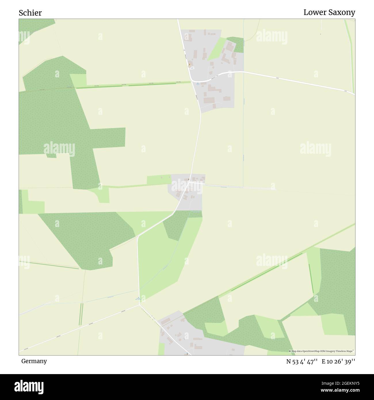 Schier, Germany, Lower Saxony, N 53 4' 47'', E 10 26' 39'', map ...
