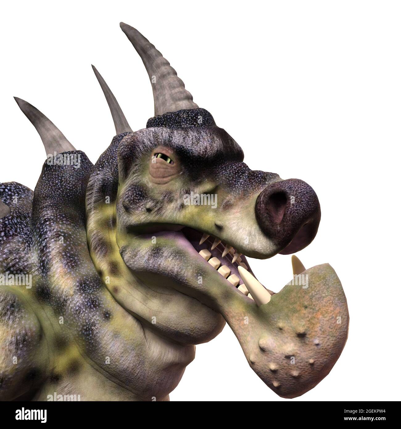 3d-illustration of an isolated dinosaur centipede fantasy creature ...