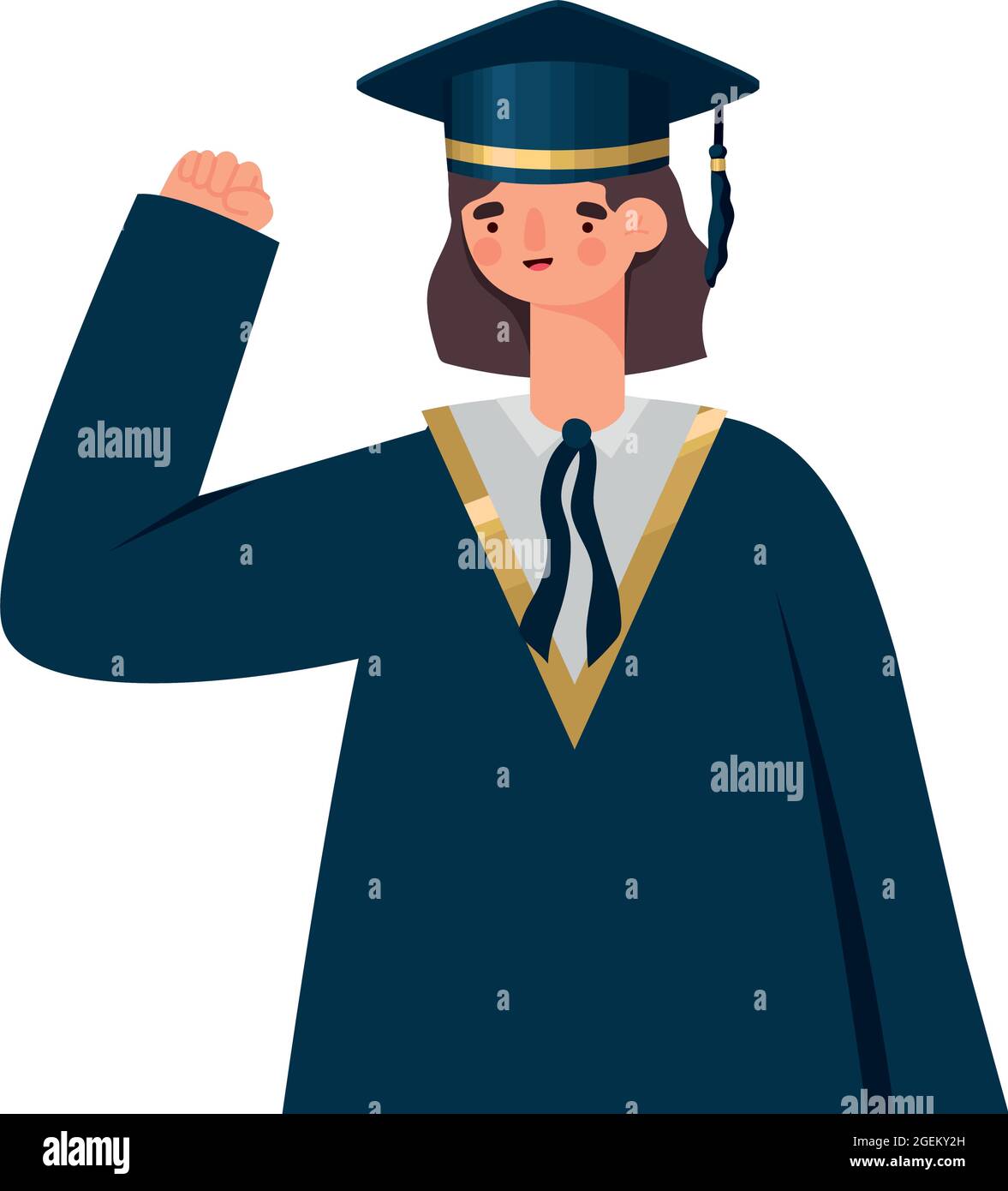 Graduated female student Stock Vector Images - Alamy
