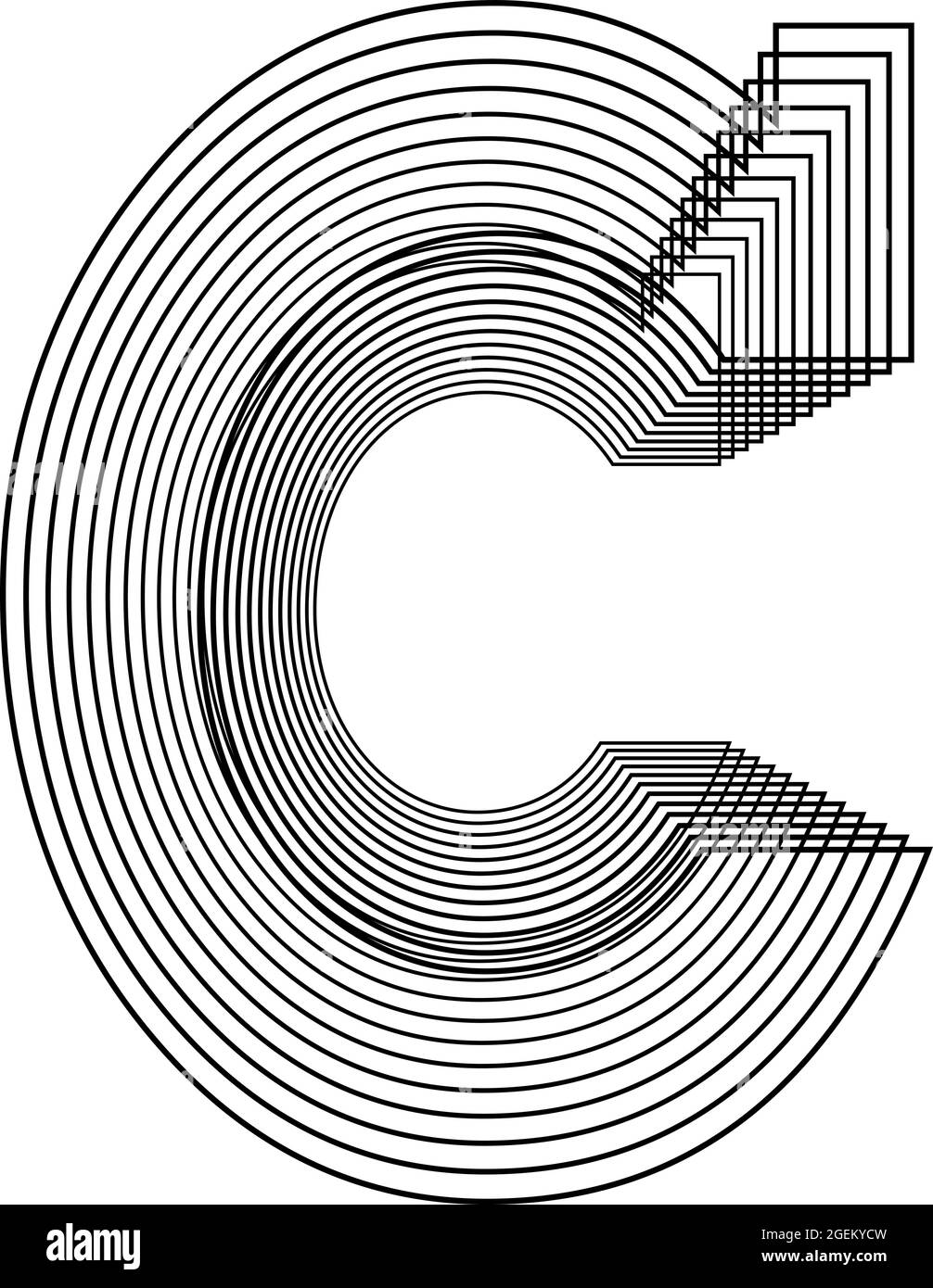 Letter c uppercase Stock Vector Images - Alamy