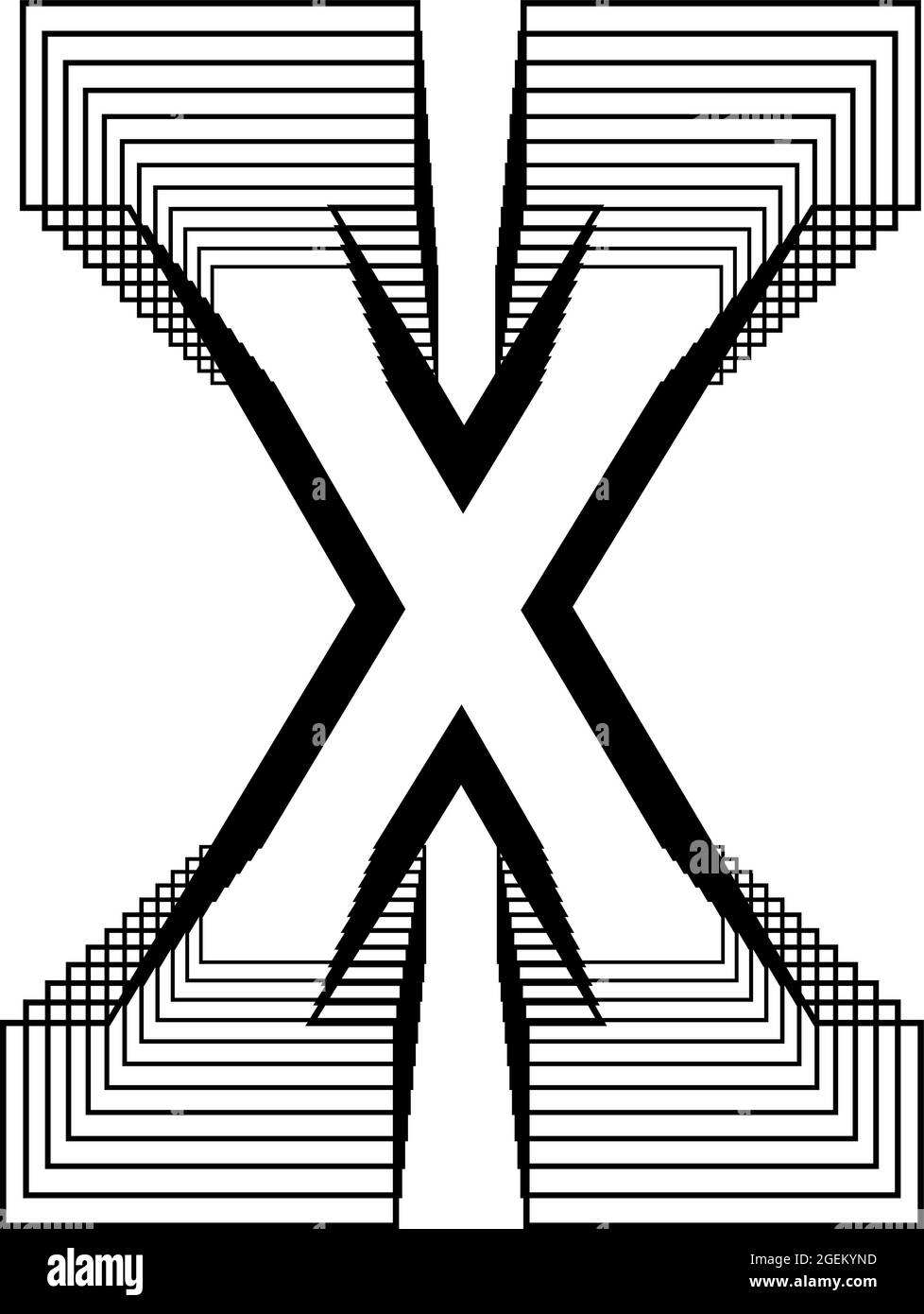 Letter x line hi-res stock photography and images - Alamy