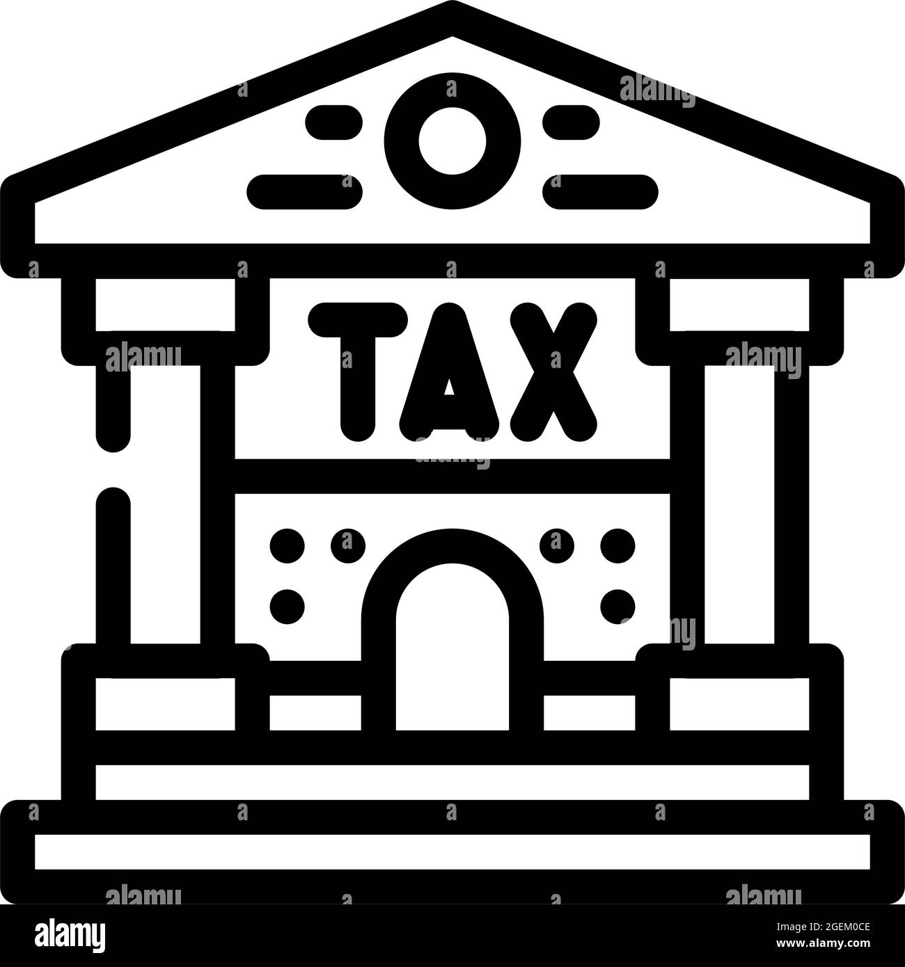 building tax line icon vector illustration Stock Vector Image & Art - Alamy