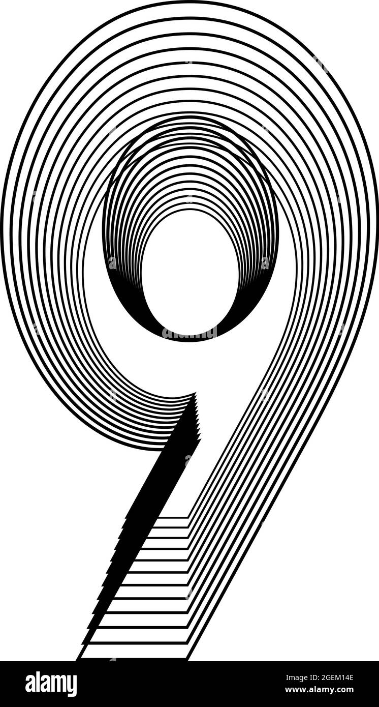 Number 9 logo Stock Vector Images - Alamy