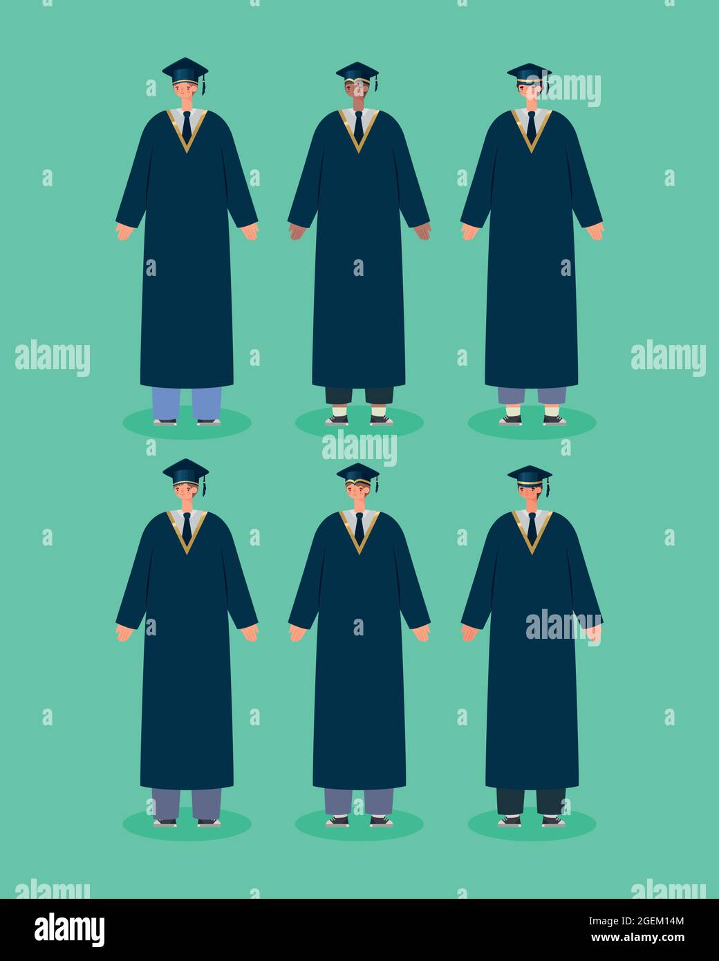 six men graduated Stock Vector Image & Art - Alamy