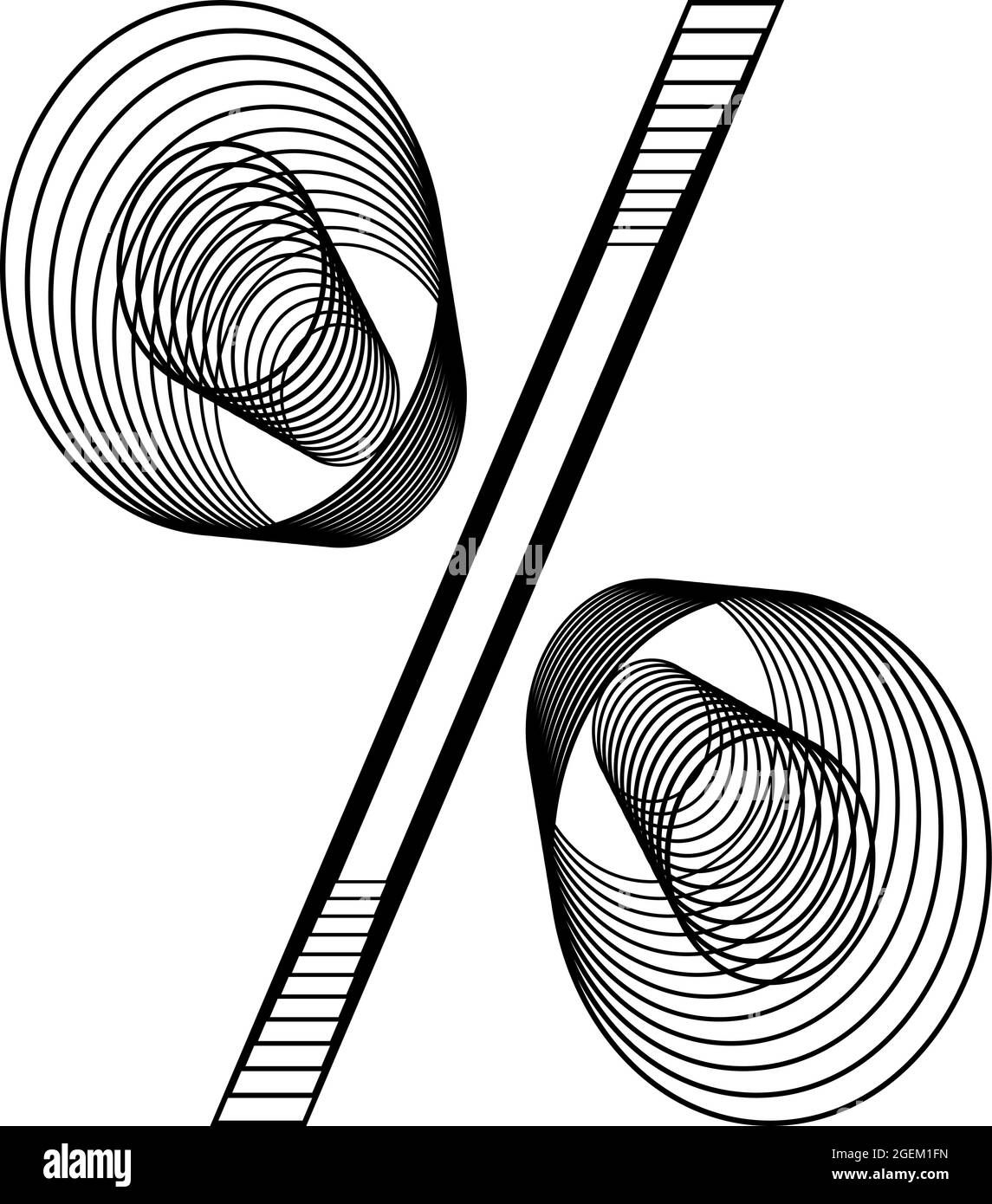 PERCENT Symbol Line Logo Icon Design - Vector Illustration Stock Vector ...