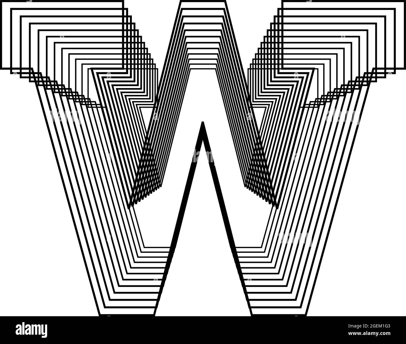 W letter clipart hi-res stock photography and images - Alamy