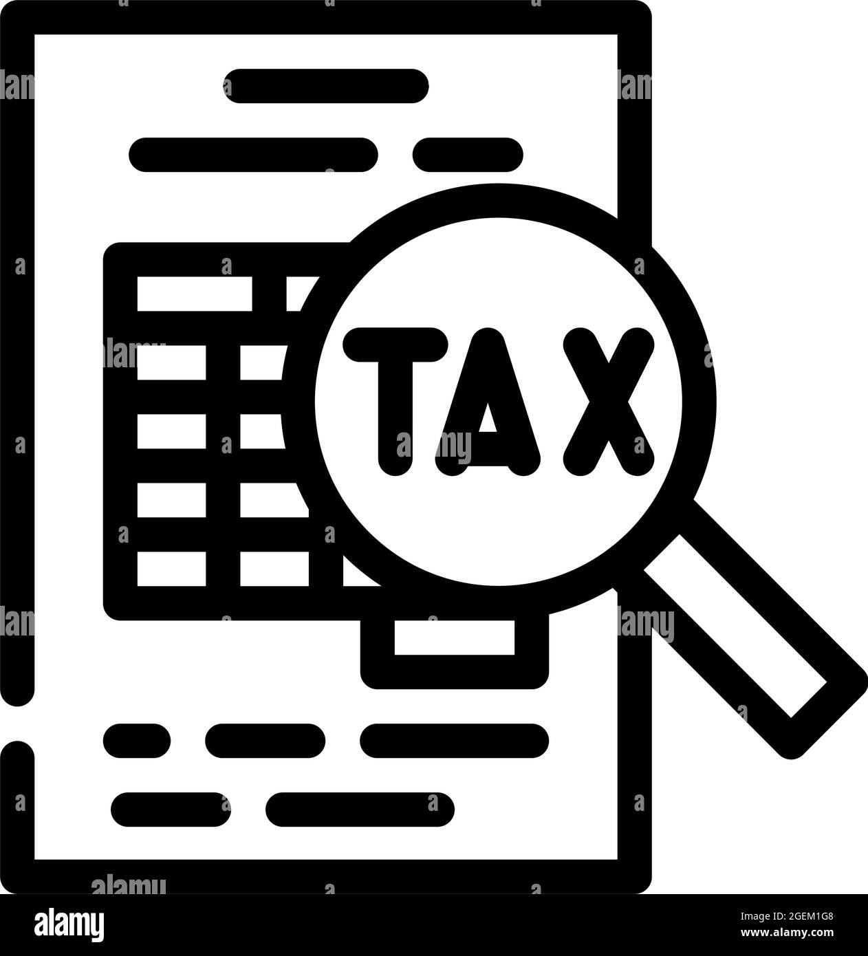 searching tax line icon vector illustration Stock Vector Image & Art ...