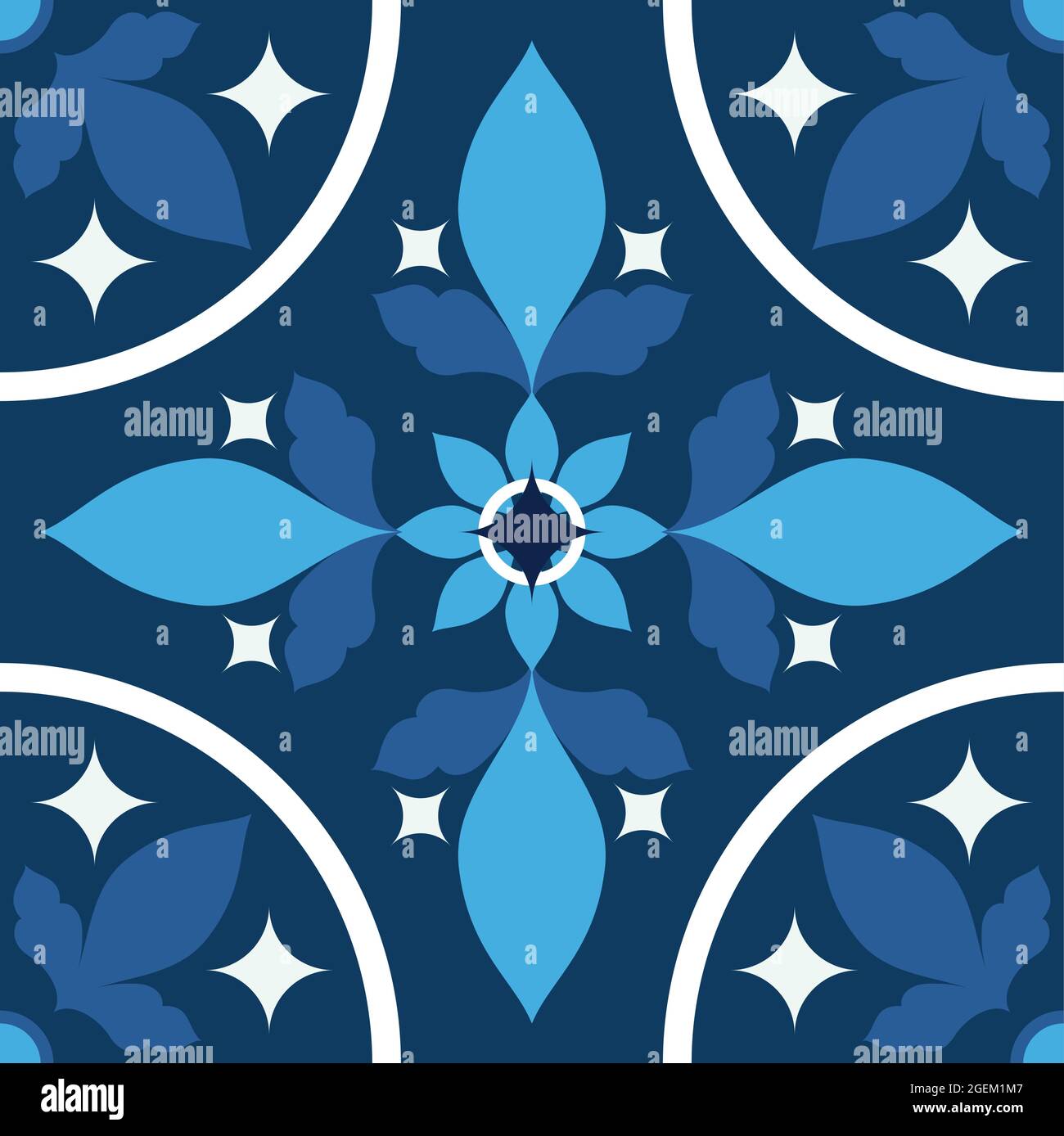 blue tile design Stock Vector Image & Art - Alamy