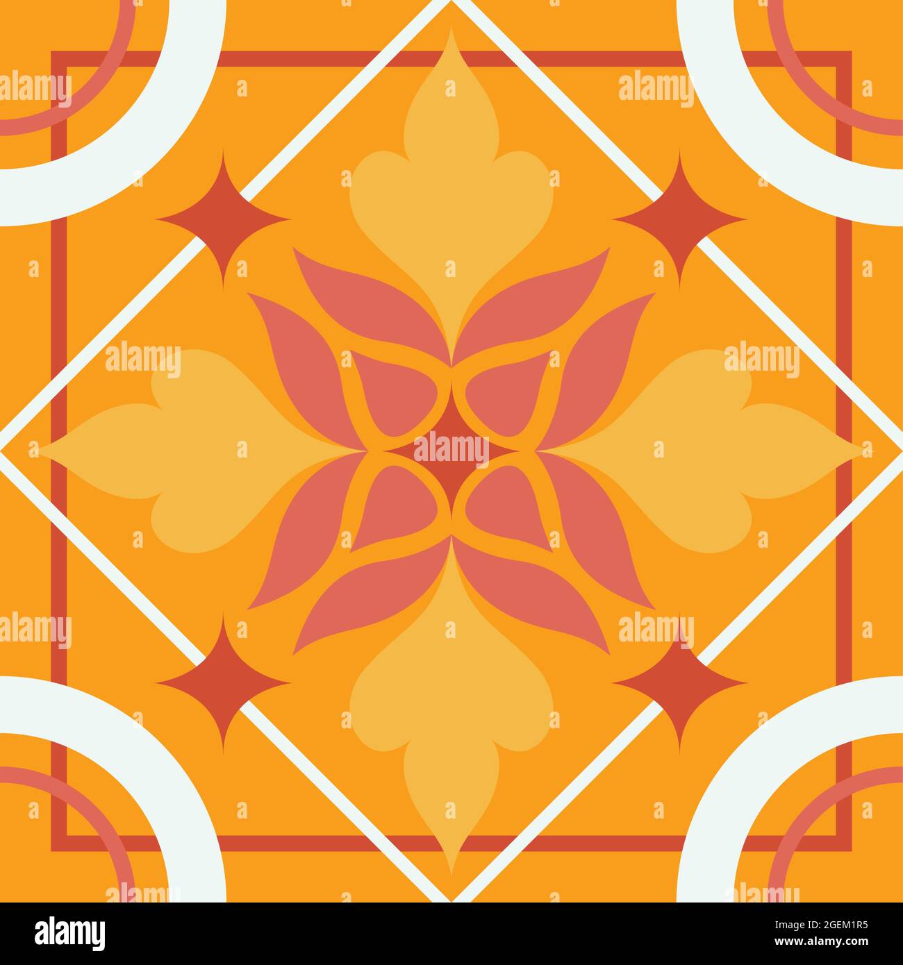 orange tile design Stock Vector Image & Art - Alamy