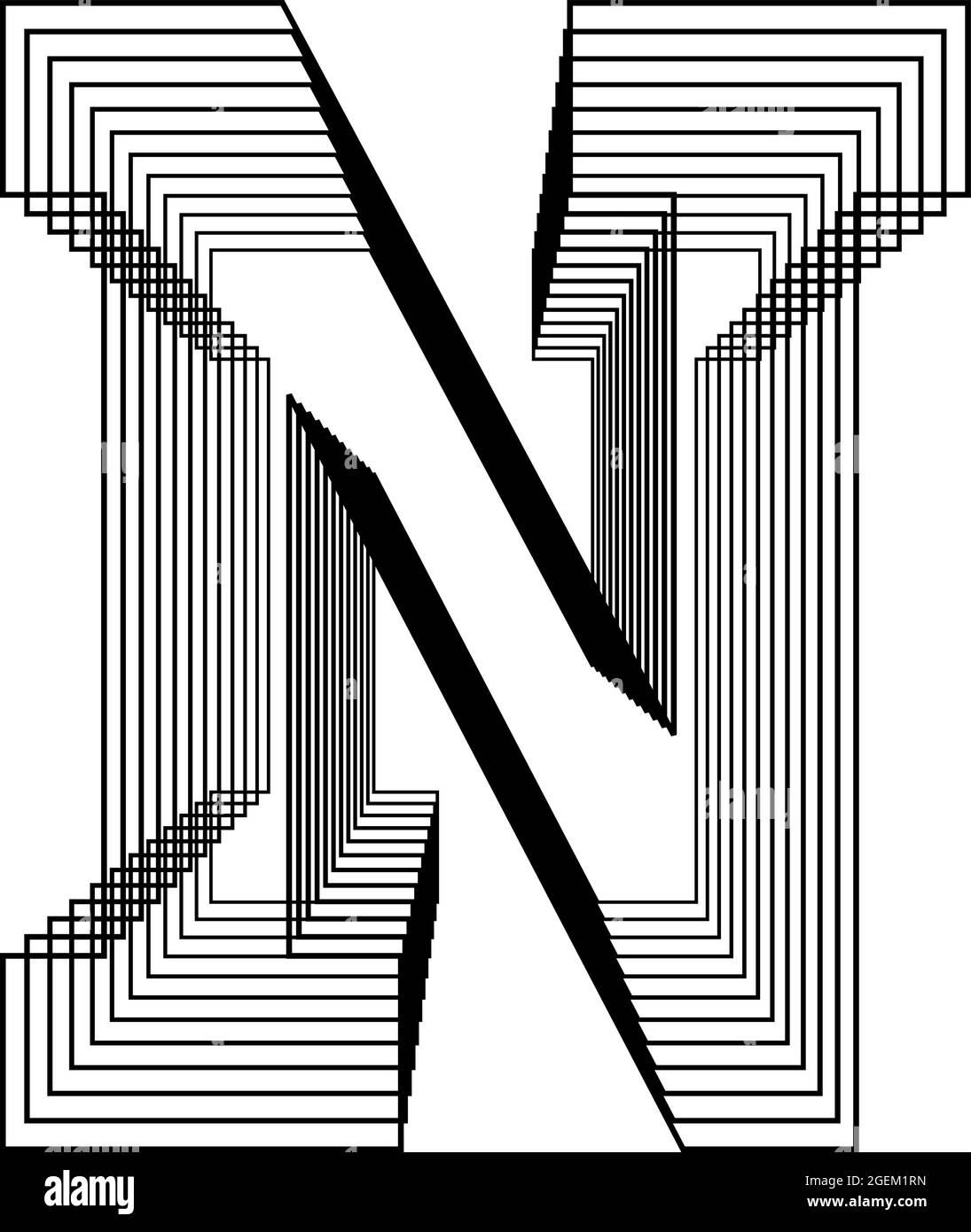 N letter clipart Stock Vector Images - Alamy