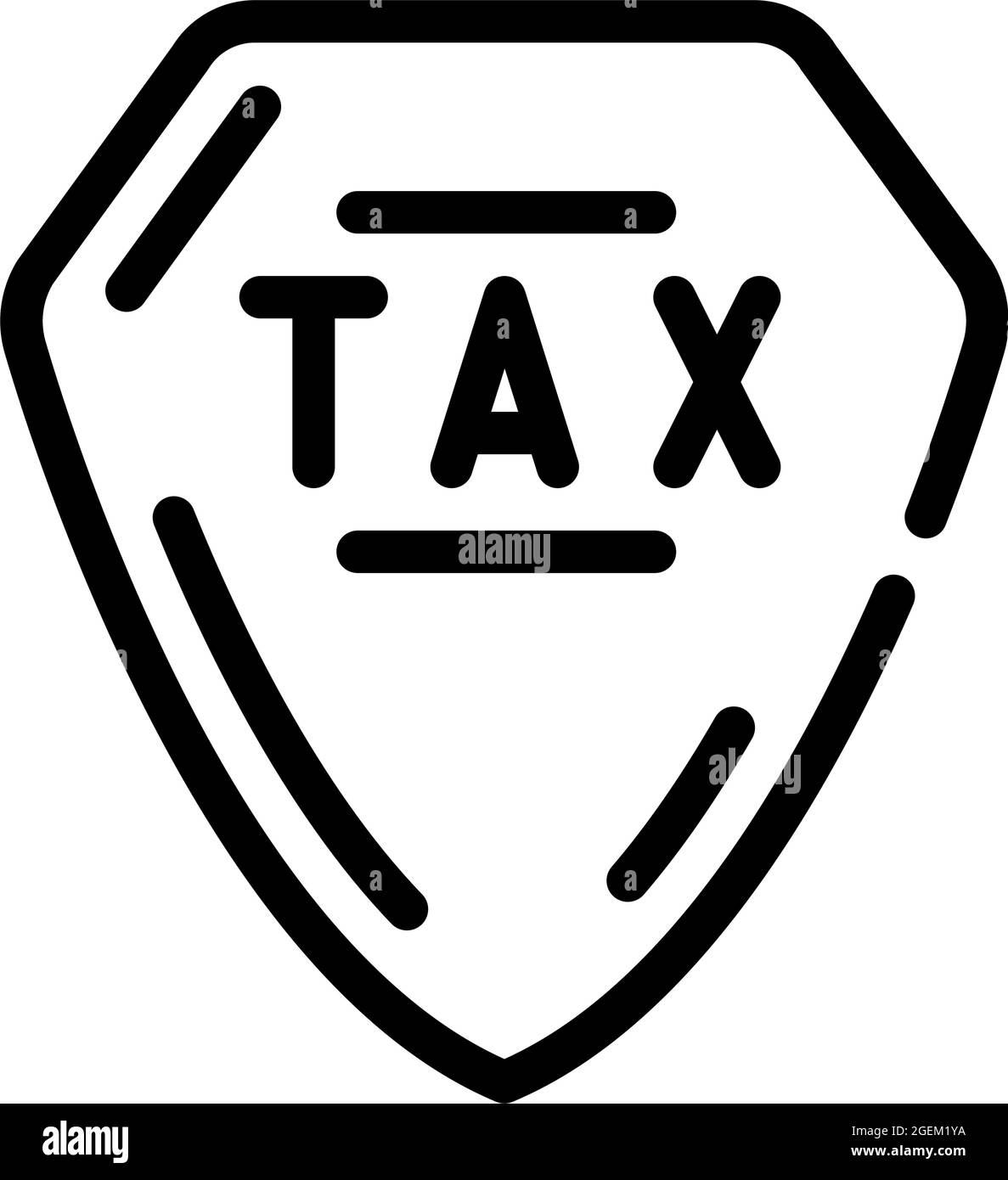 protection tax line icon vector illustration Stock Vector Image & Art ...