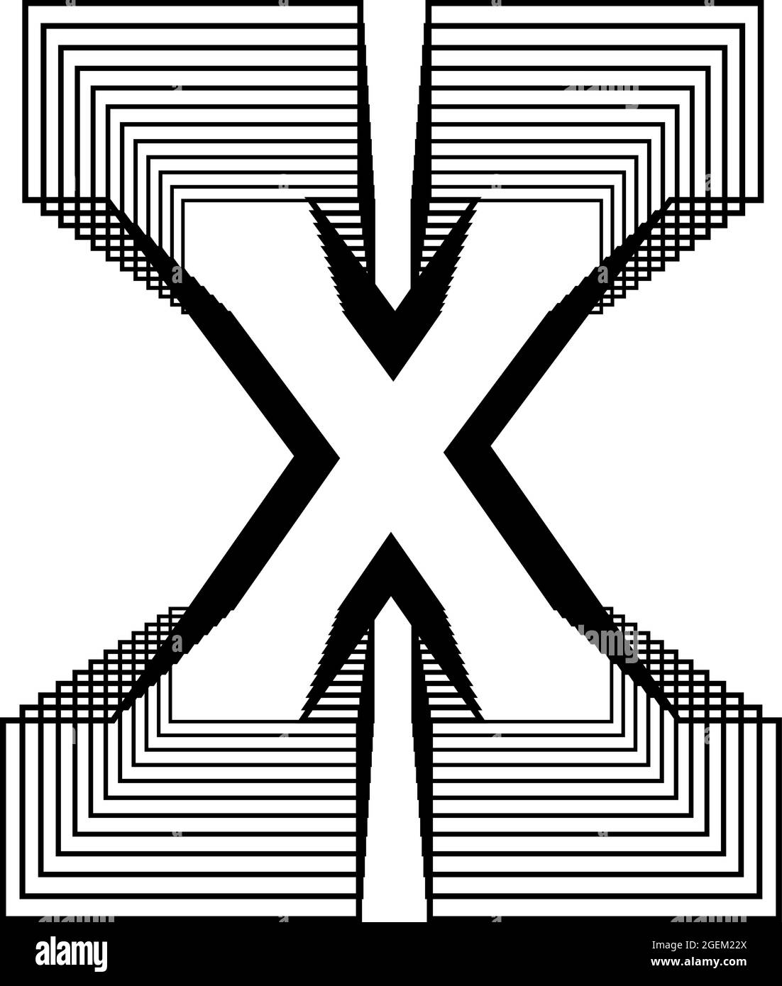 Letter x line hi-res stock photography and images - Alamy