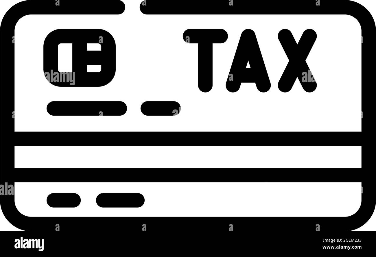 card tax line icon vector illustration Stock Vector Image & Art - Alamy