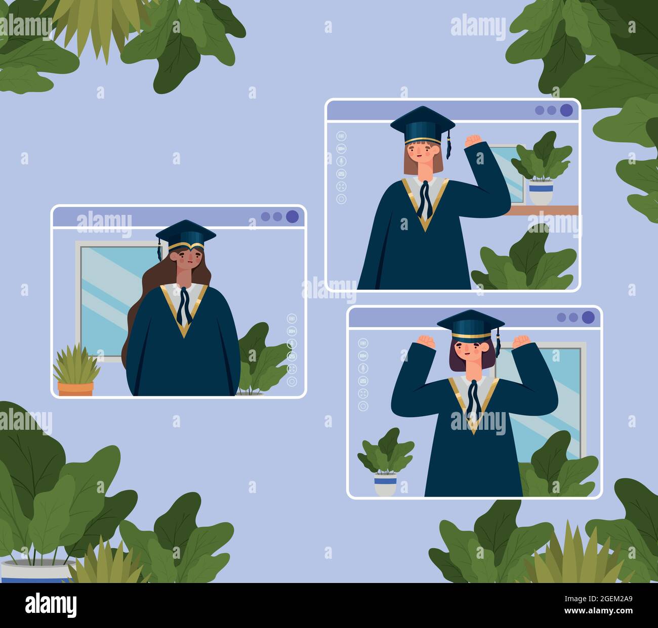 Three graduated Stock Vector Images - Alamy