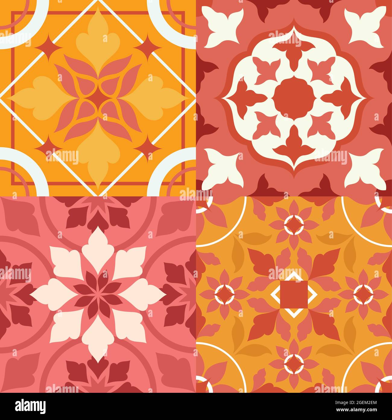 cute vintage tiles Stock Vector Image & Art - Alamy
