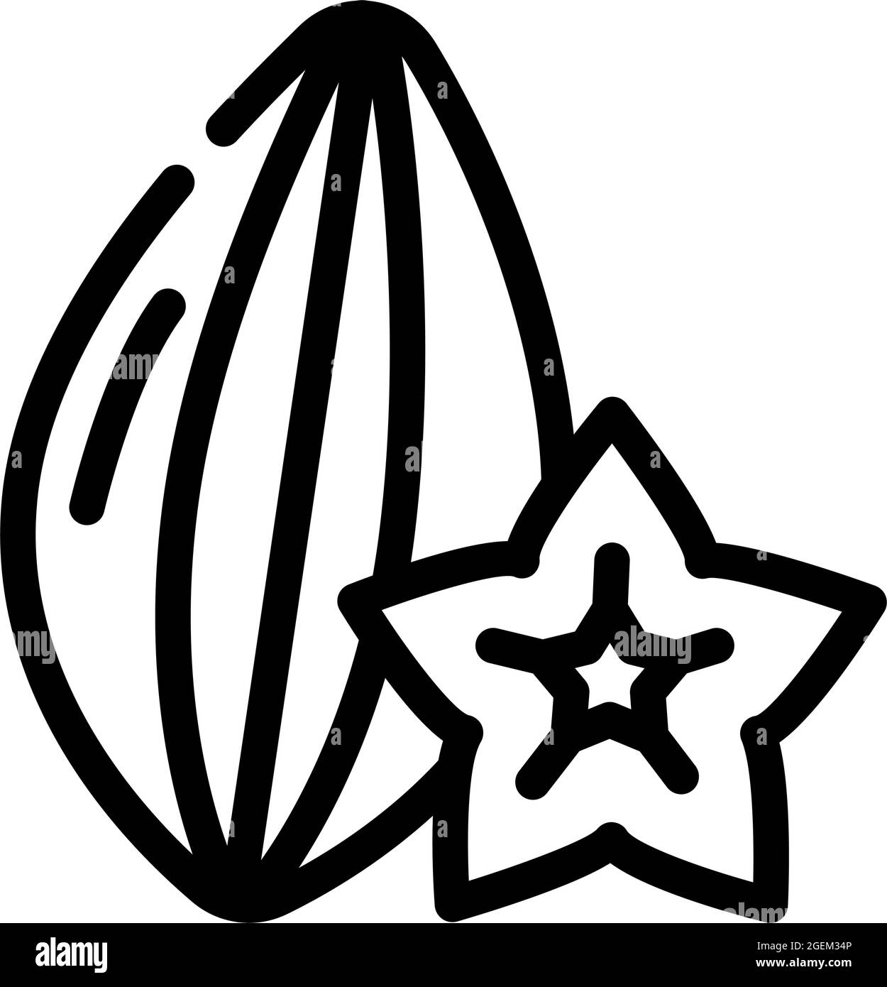 star fruit line icon vector illustration Stock Vector Image & Art - Alamy