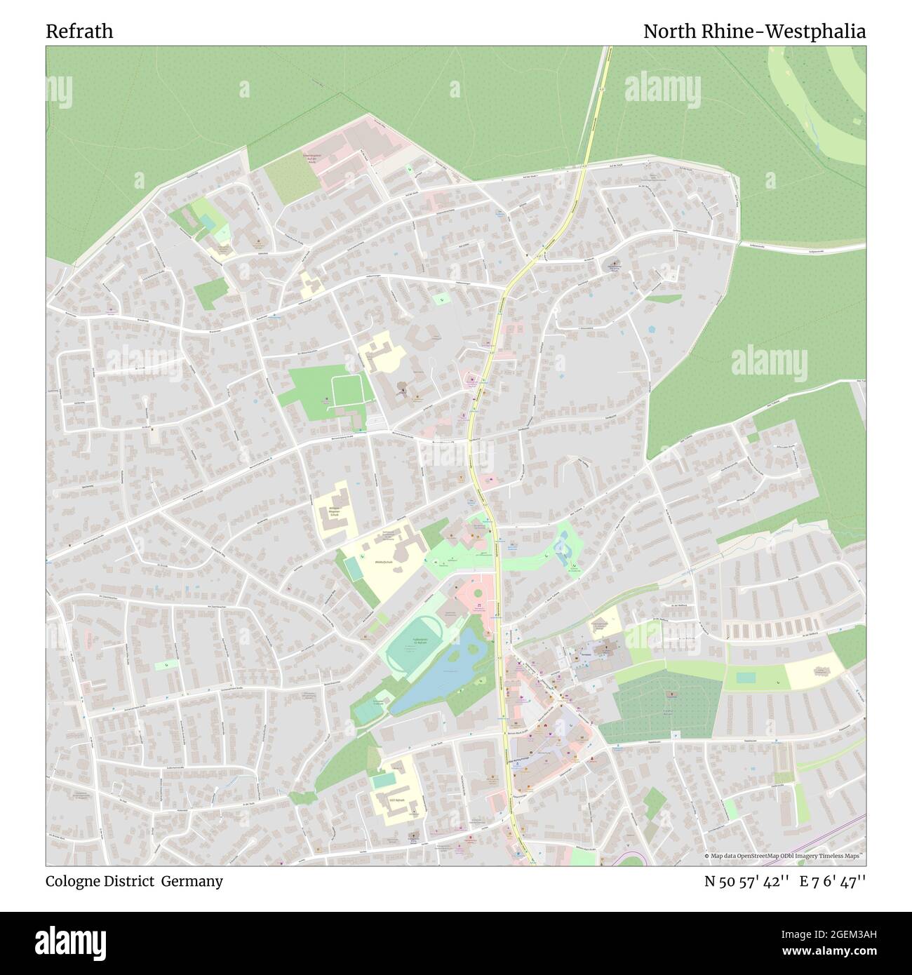 Refrath, Cologne District, Germany, North Rhine-Westphalia, N 50 57' 42 ...