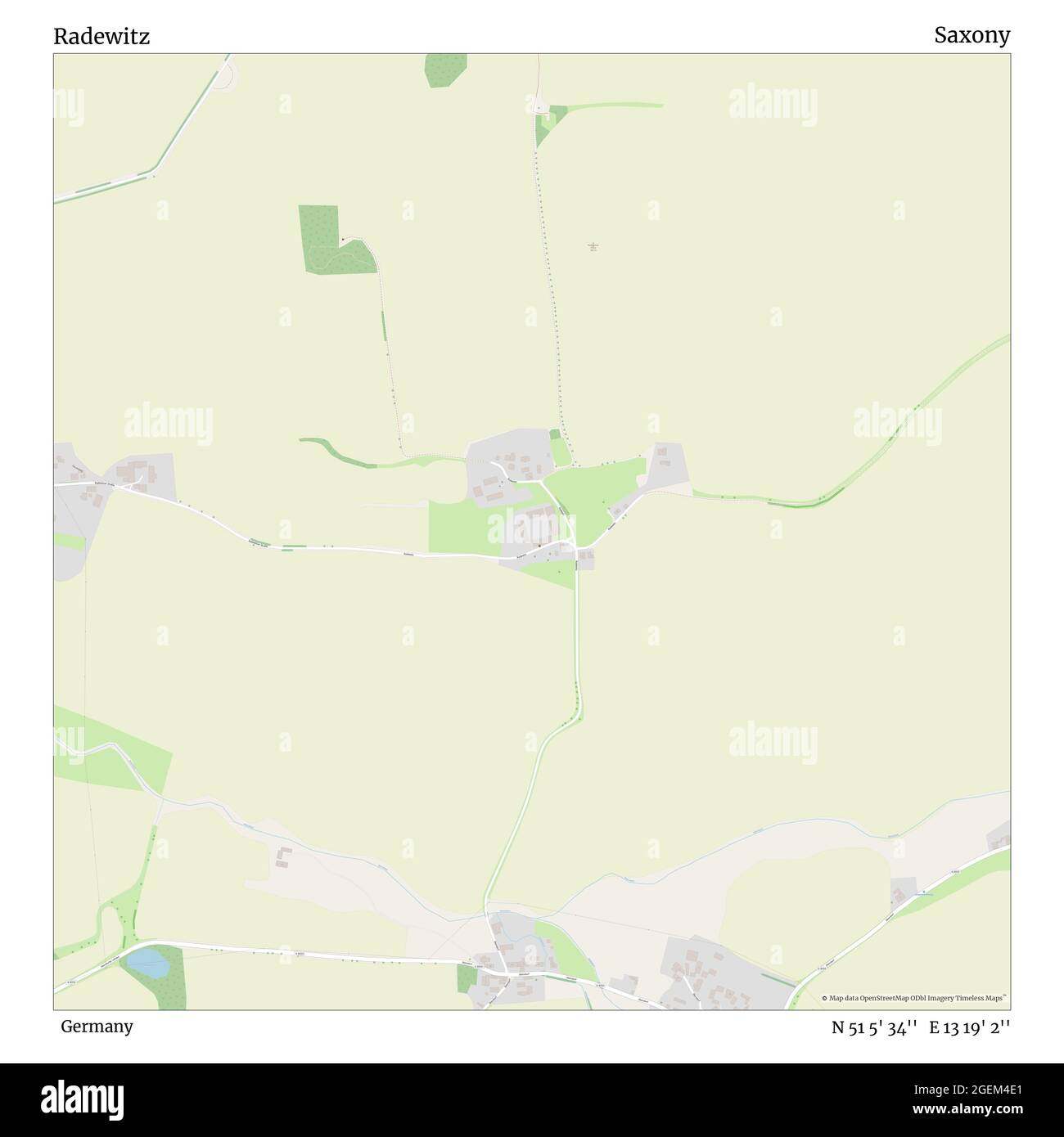 Radewitz, Germany, Saxony, N 51 5' 34'', E 13 19' 2'', map, Timeless ...