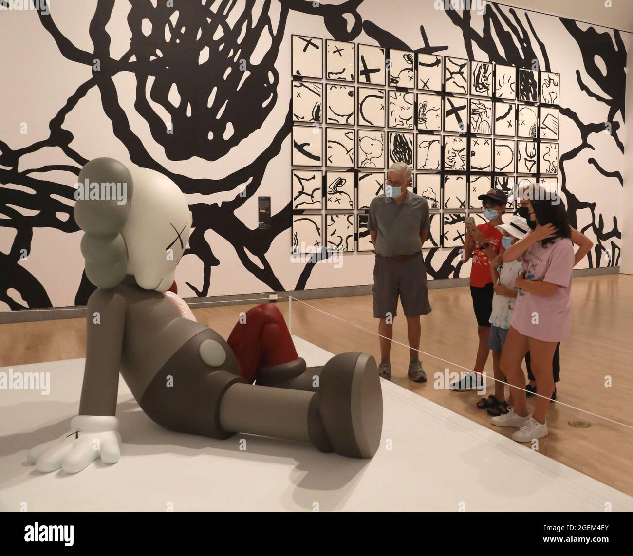 New York, USA. 20th Aug, 2021. A view of the ""˜KAWS: WHAT PARTY ...