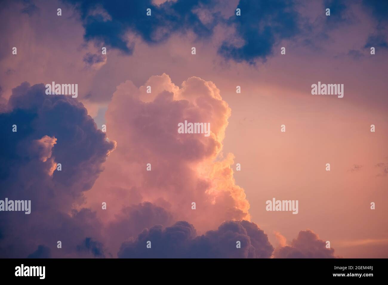 Sunset/sunrise with dramatic cloudscape, vivid colors and negative ...