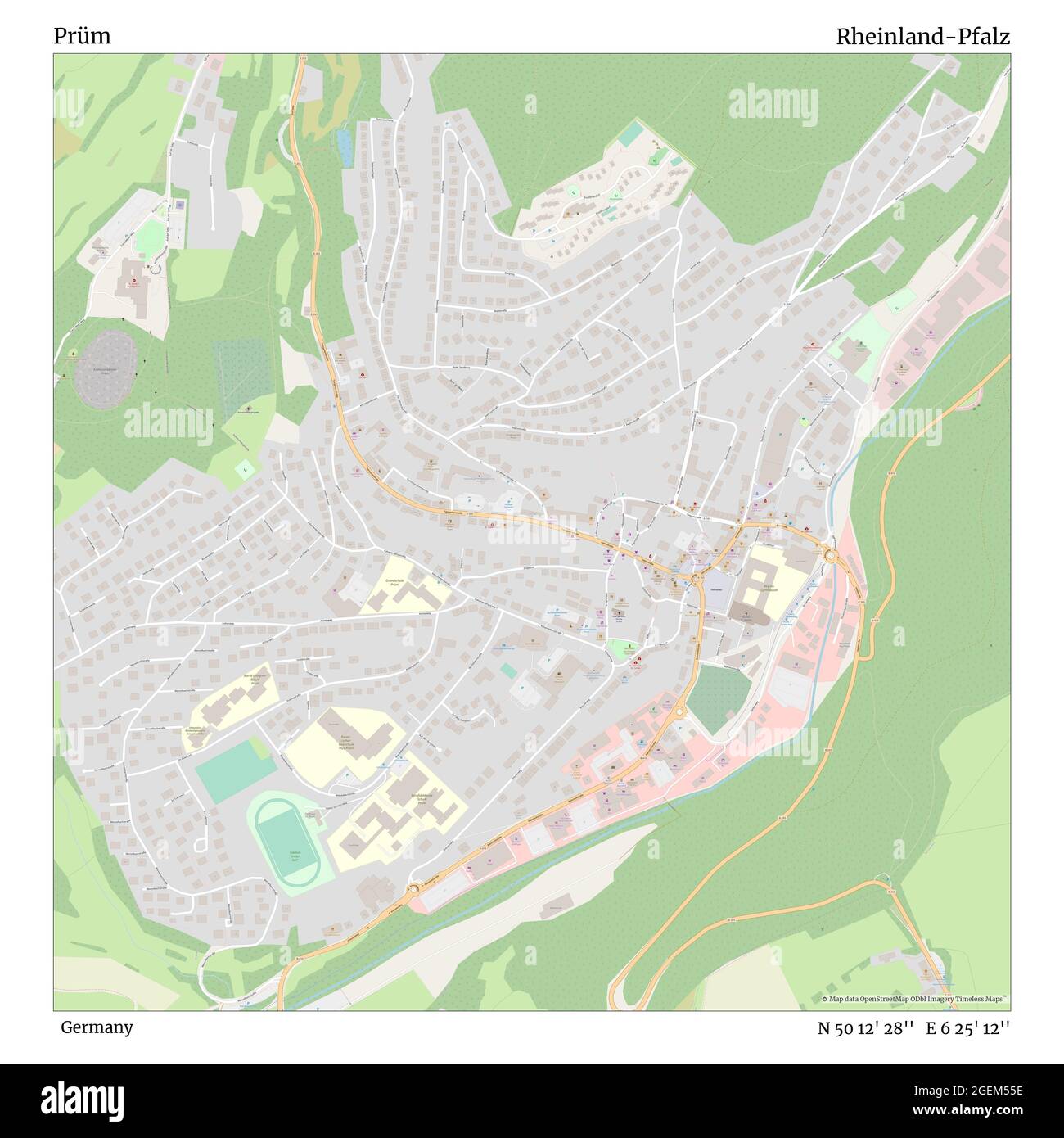 Prüm, Germany, Rheinland-Pfalz, N 50 12' 28'', E 6 25' 12'', map ...