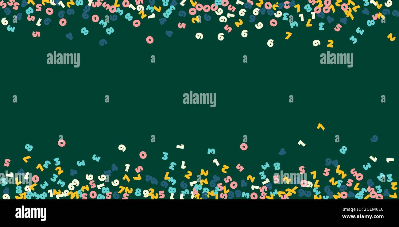 Falling pastel numbers. Math study concept with flying digits. Neat ...