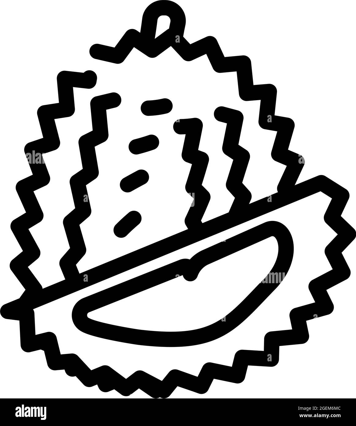 durian fruit line icon vector illustration Stock Vector Image & Art - Alamy