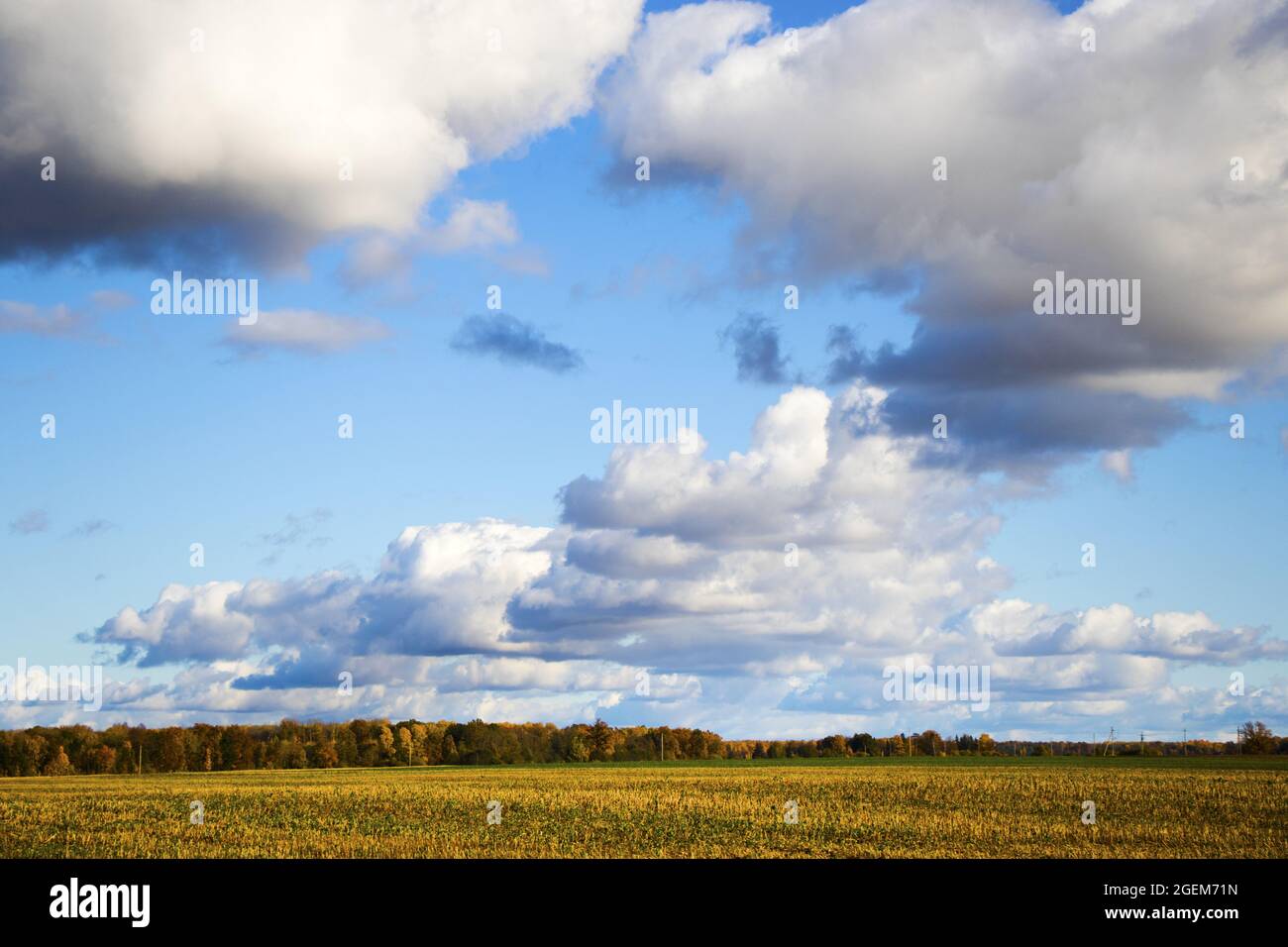 Landscape of a valley in Europe under the cloudy skies Stock Photo - Alamy
