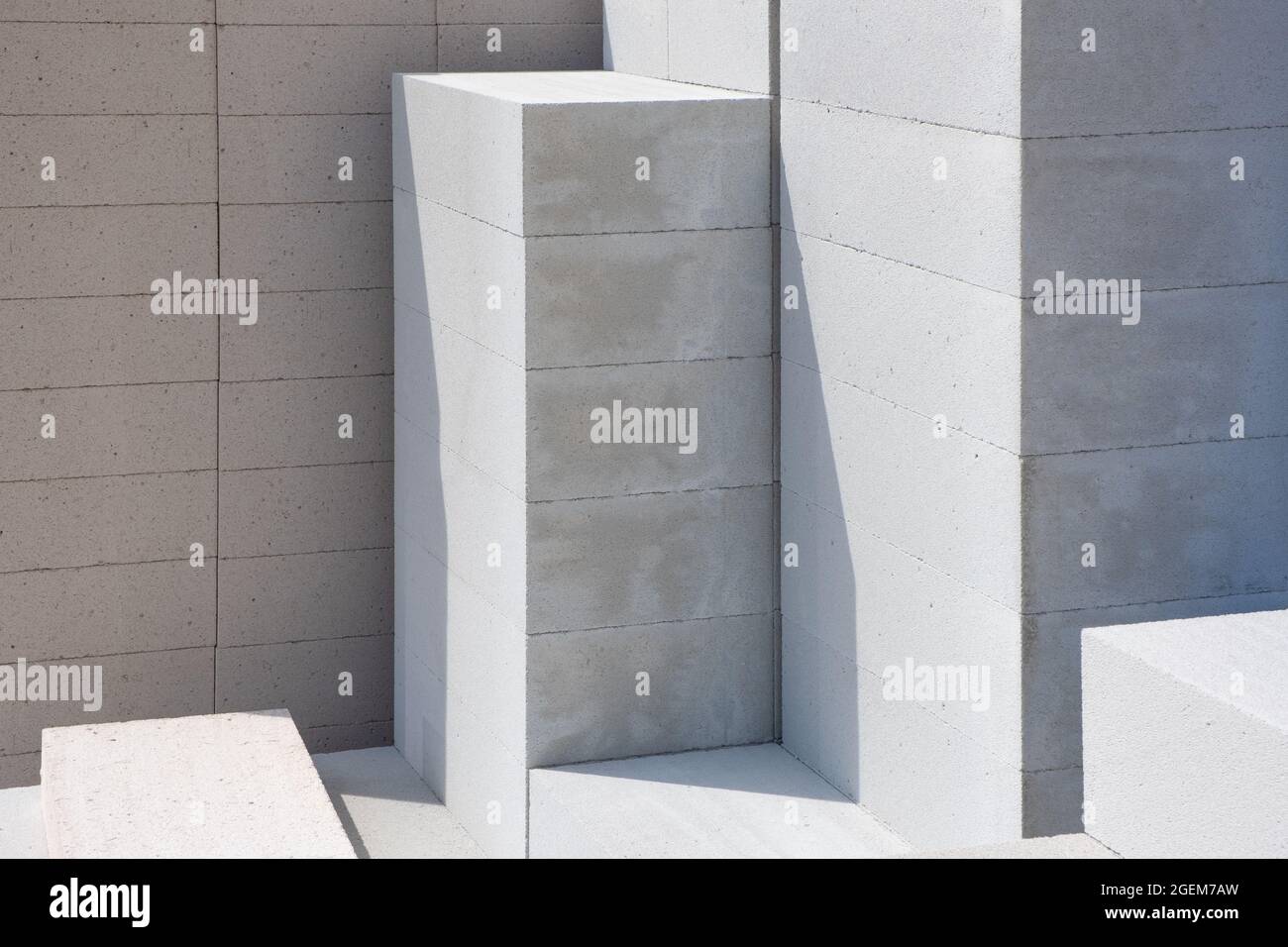 Aerated lightweight building concrete blocks prepared for building wall ...