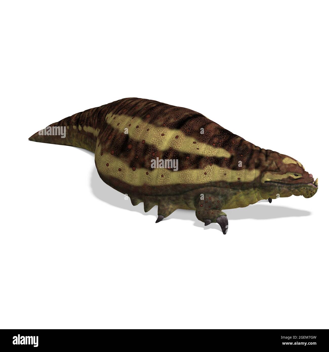 3D-illustration of a extinct dinosaur worm. isolated rendering object ...