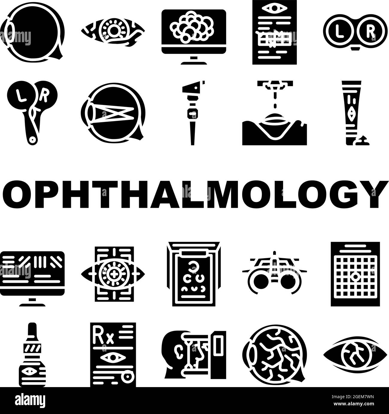 Ophthalmology Eye Disease Treat Icons Set Vector Stock Vector Image & Art - Alamy