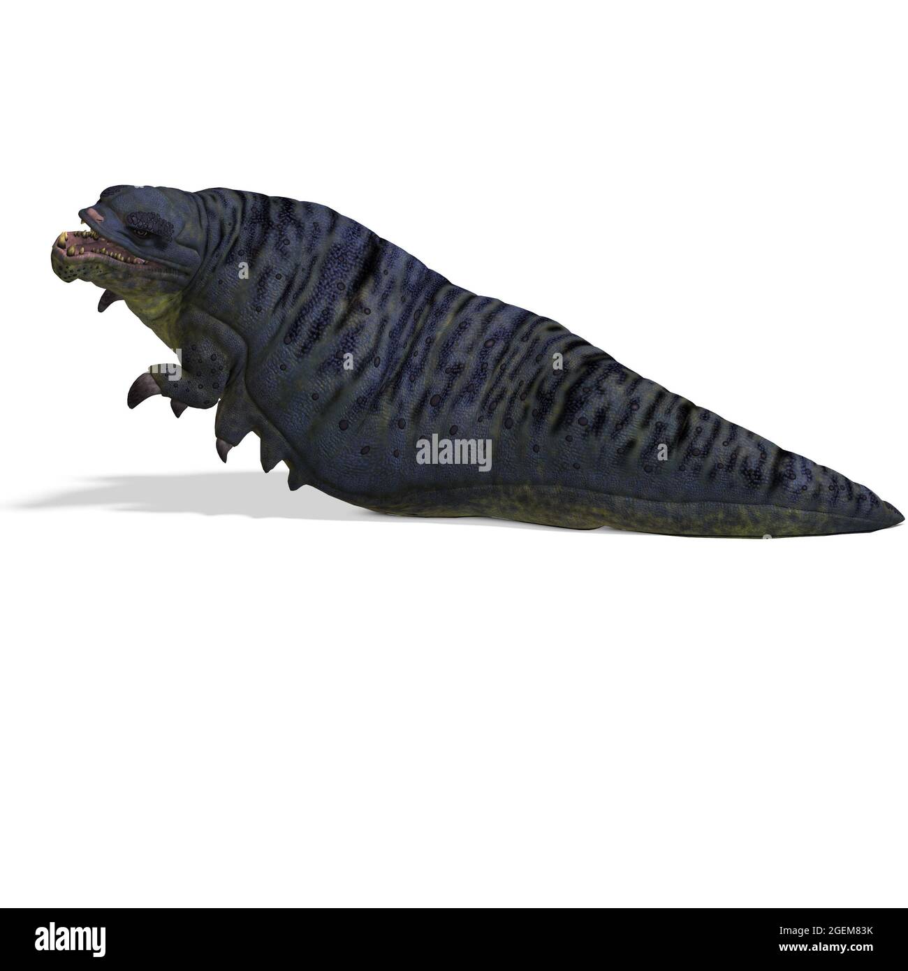 3D-illustration of a extinct dinosaur worm. isolated rendering object ...